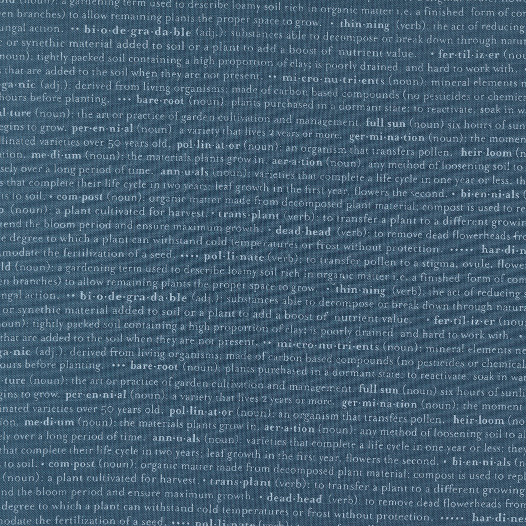 5164 17 NAVY-FLOWER POT/by Lella Boutique for MODA FABRICS – Quilted ...